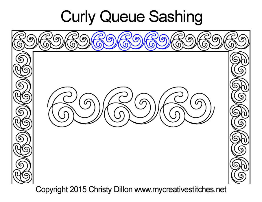 Curly Queue Sashing - My Creative Stitches