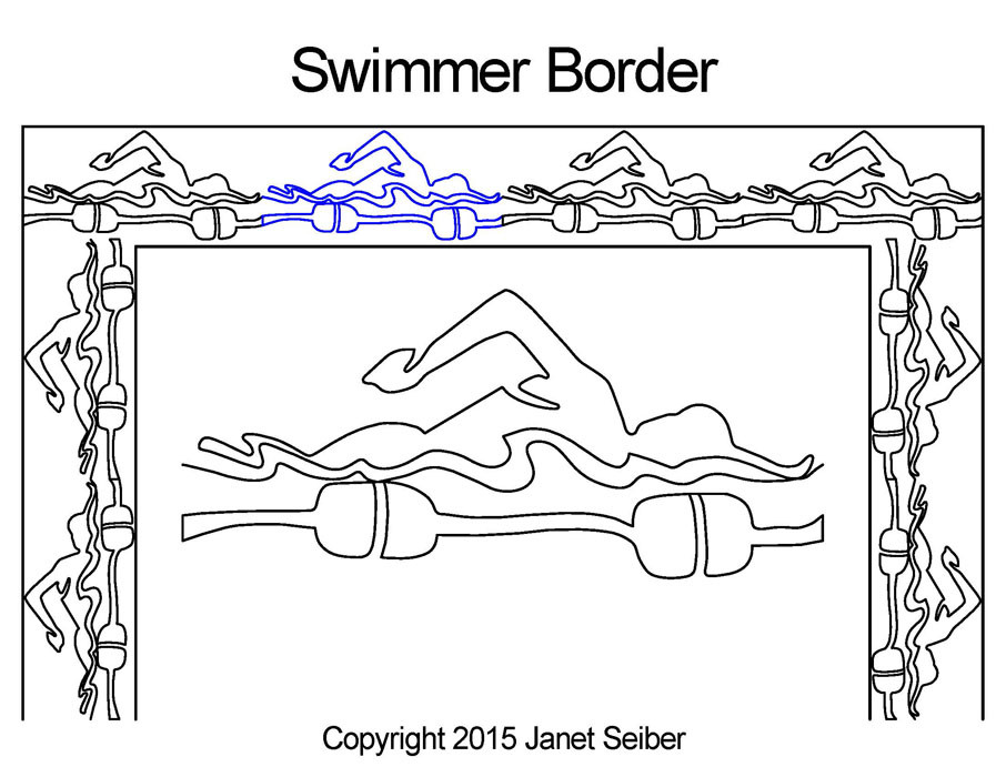 Janet Seiber Swimmer Border - My Creative Stitches