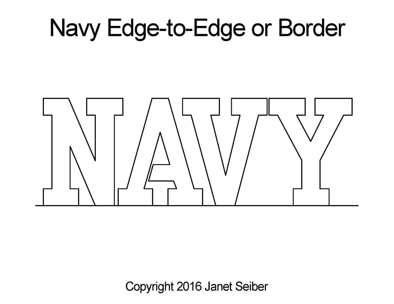 NAVY Edge-to-Edge or Border by Janet Seiber For Sale