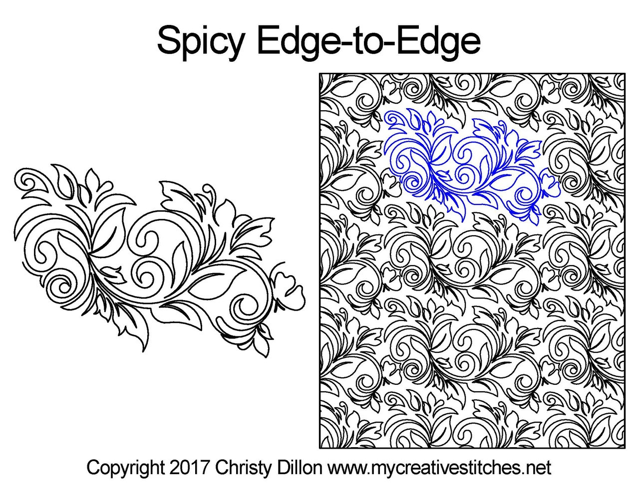 Computerized Quilting Pattern Spicy Edge-to-Edge