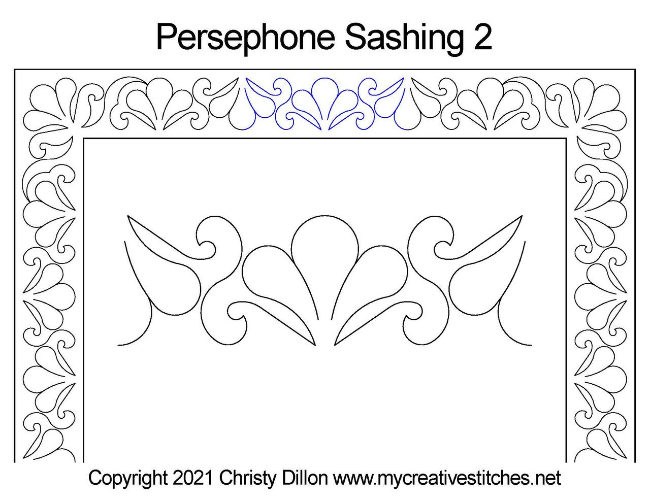 Computerized Quilting Pattern Persephone Sashing 2