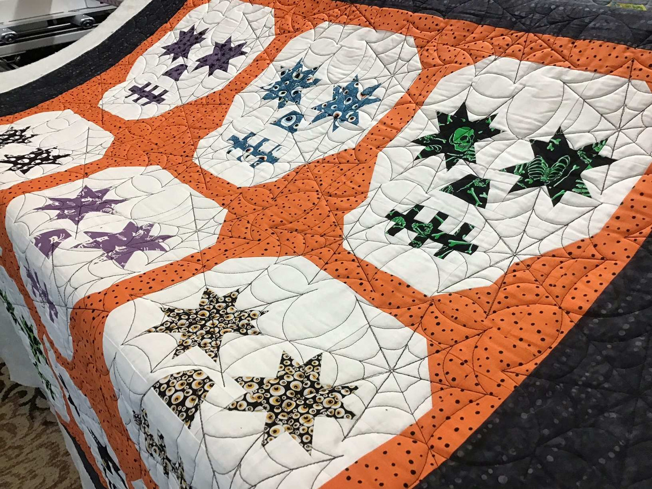 Spider Web Quilt Pattern Spooky Spiderweb Quilt – A Halloween Fat
