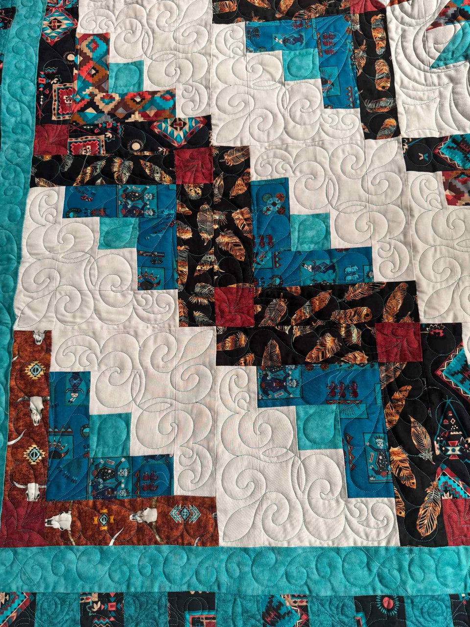 Log Cabin Ten Inch Block Swirl