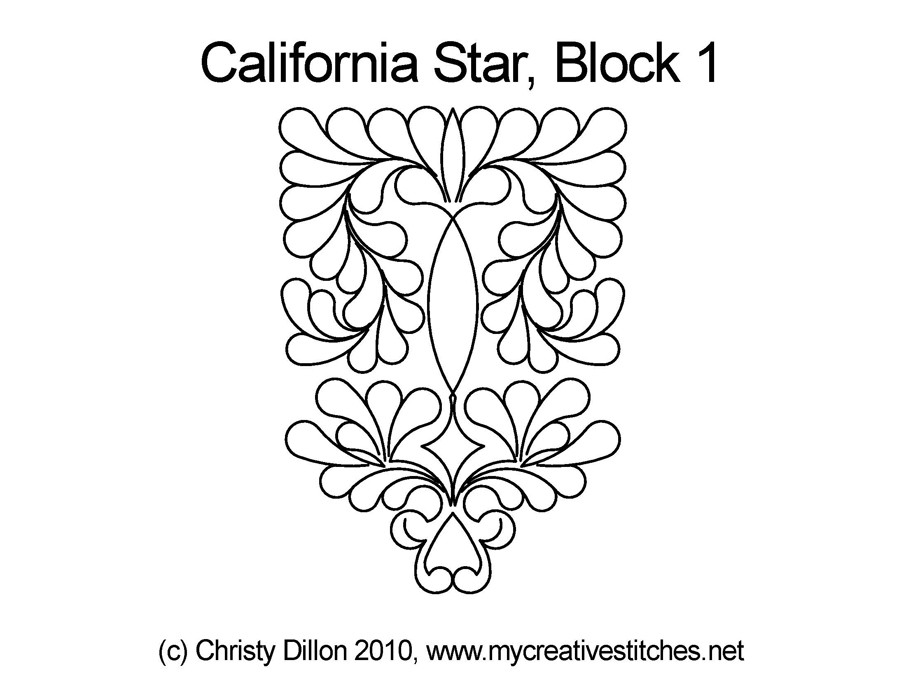 California Star, Block 1 - My Creative Stitches