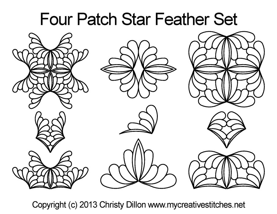 Four Patch Feather Star Set - My Creative Stitches