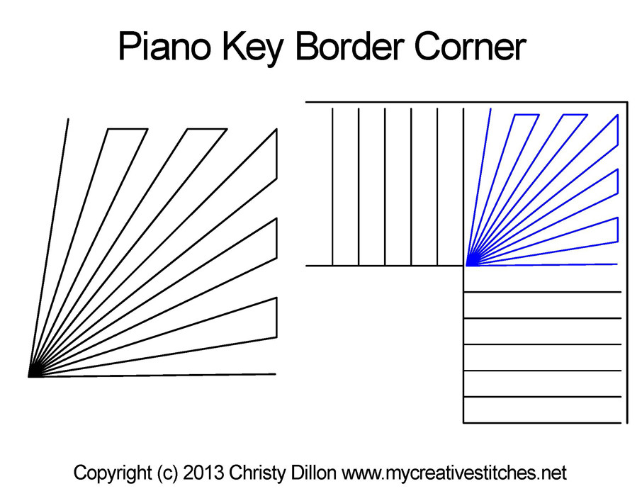 Piano Key Corner - My Creative Stitches