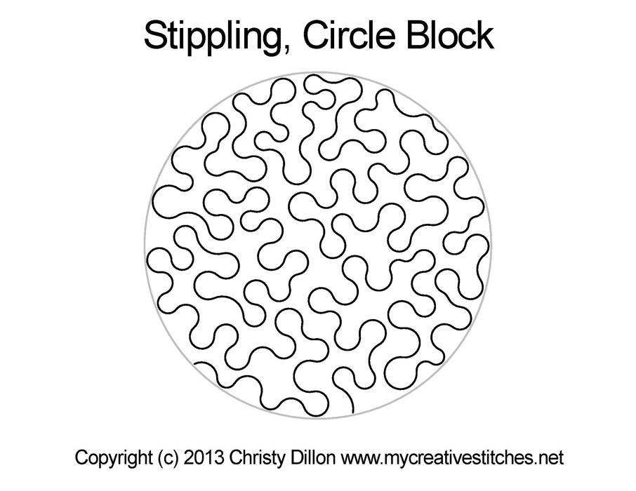 Stippling Circle Block - My Creative Stitches