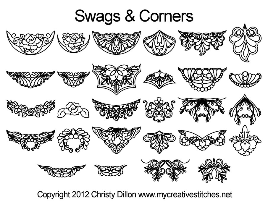 Swags and Corners Set - My Creative Stitches