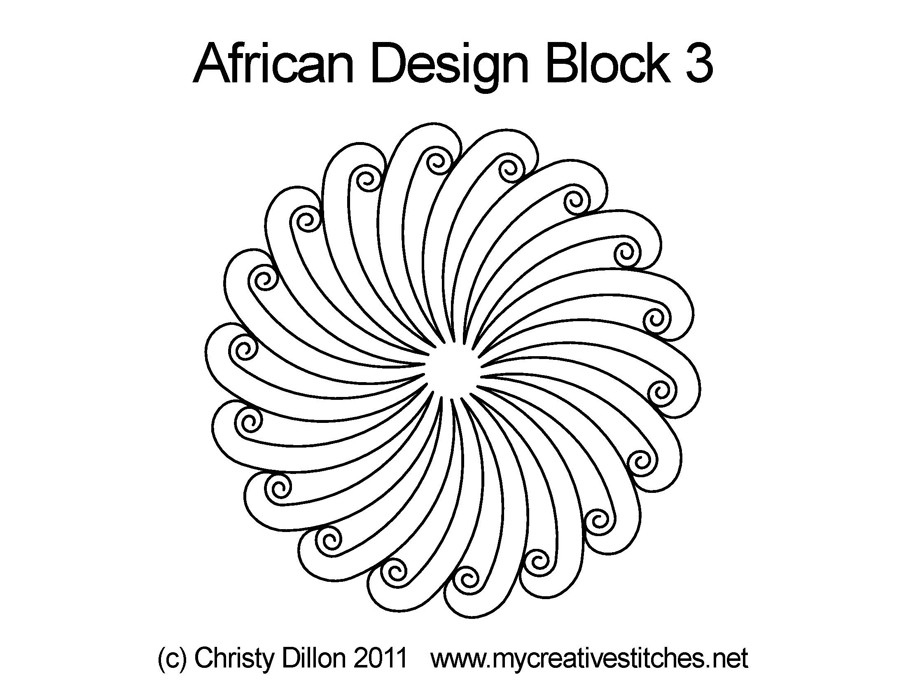 African Designs Block 3 - My Creative Stitches