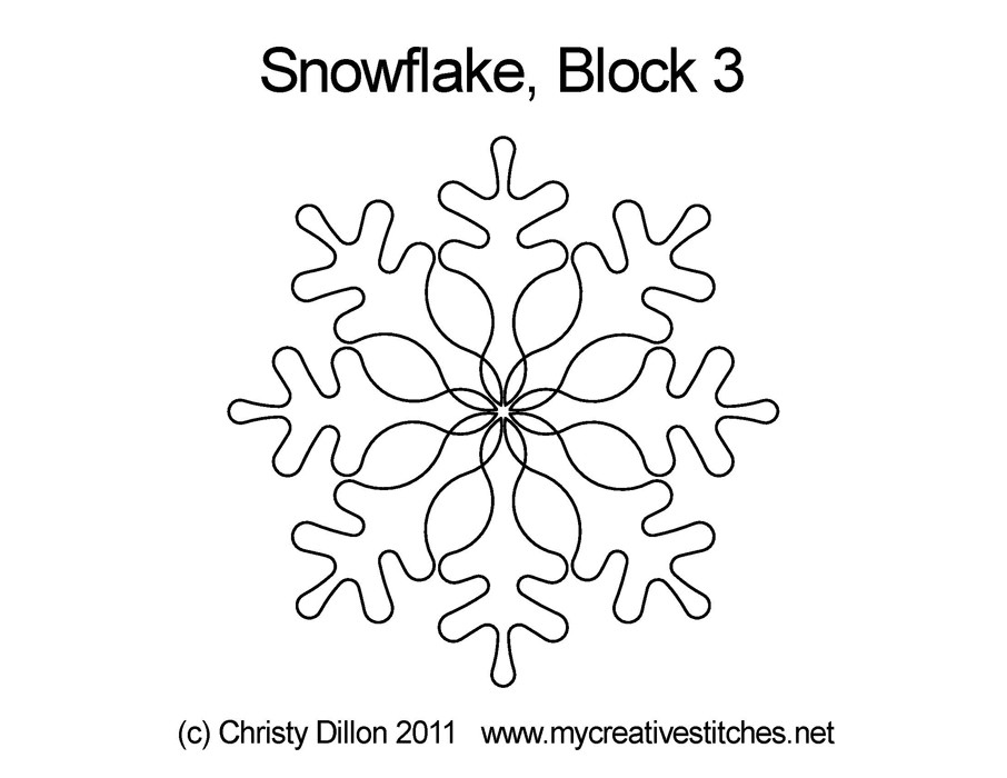 Snowflakes Block 3