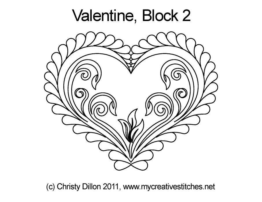Valentine, Block 2 - My Creative Stitches