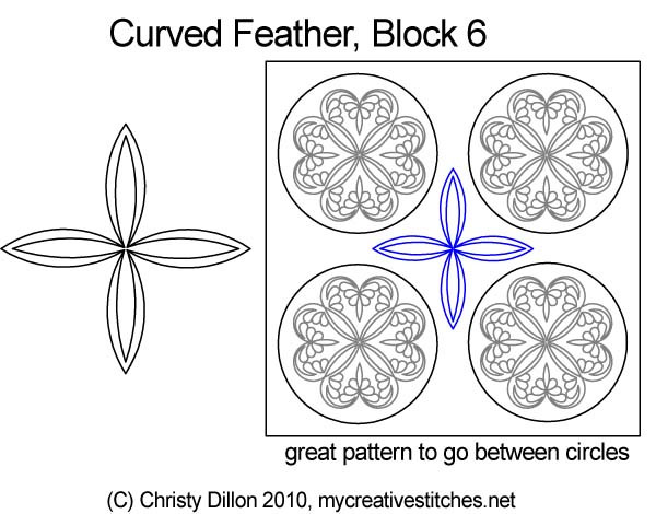 Curved Feather, Block 6