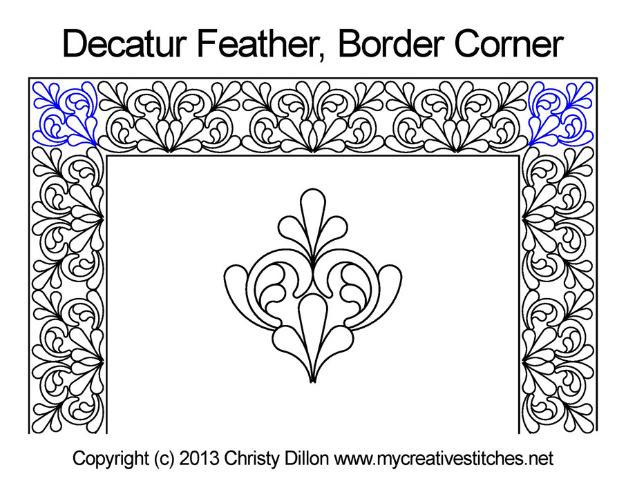 Decatur Feather Corner - My Creative Stitches