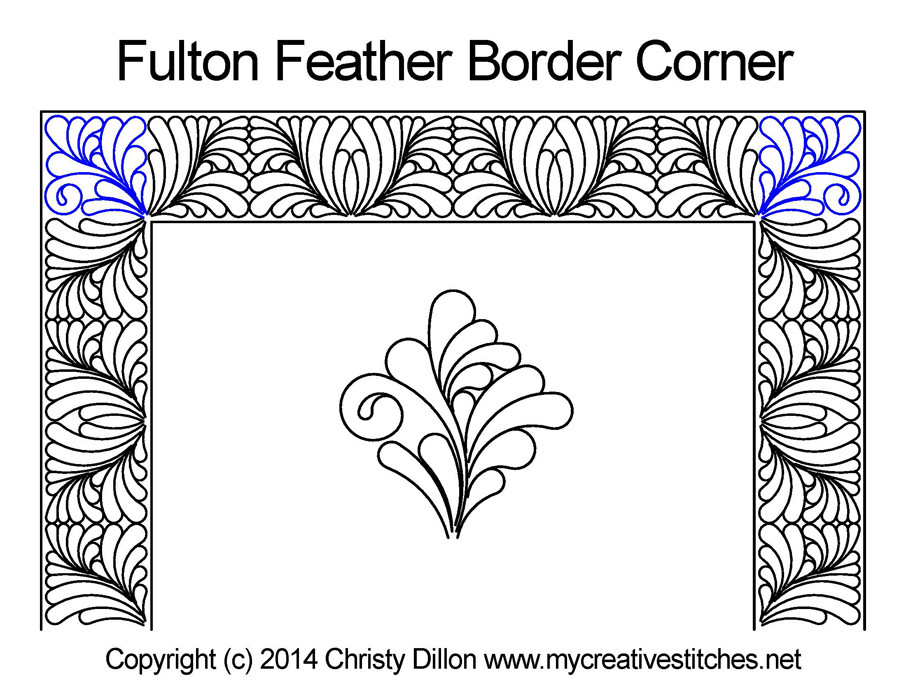 Fulton Feather Corner - My Creative Stitches