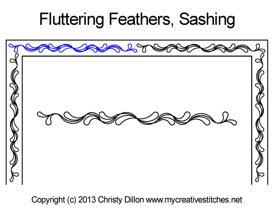 Fluttering Feathers Sashing - My Creative Stitches