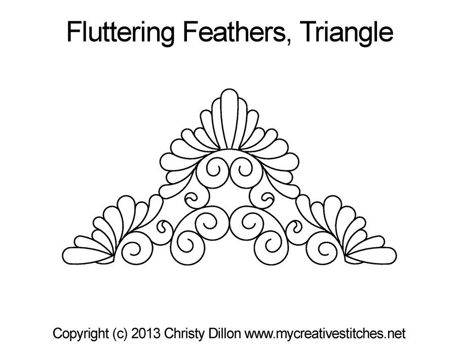 Fluttering Feathers, Triangle - My Creative Stitches