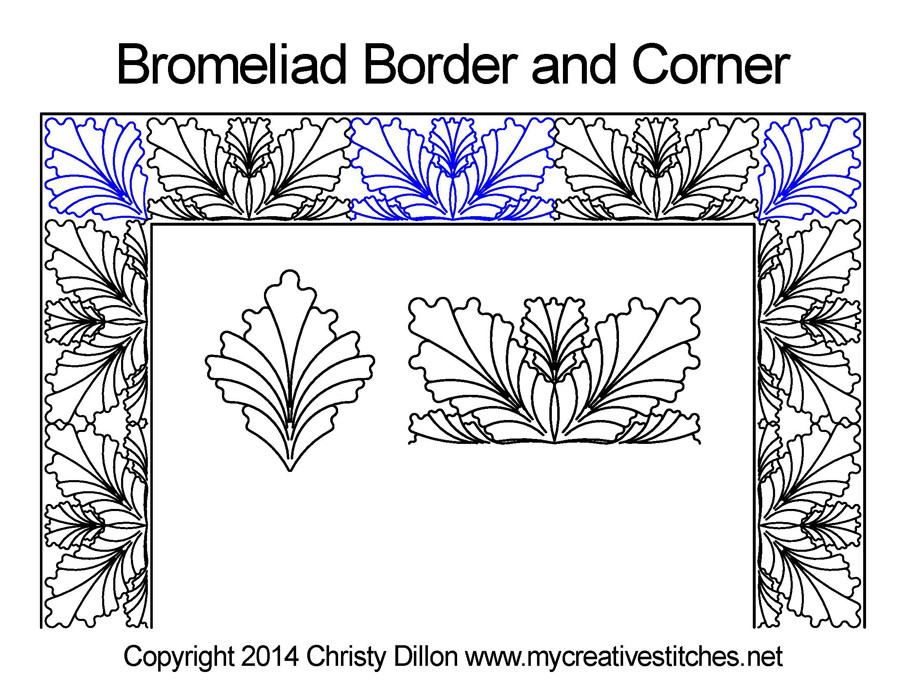 Bromeliad Border and Corner - My Creative Stitches