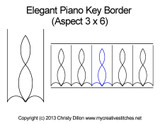 Piano Key Border Feather (2.5 x 6) - My Creative Stitches