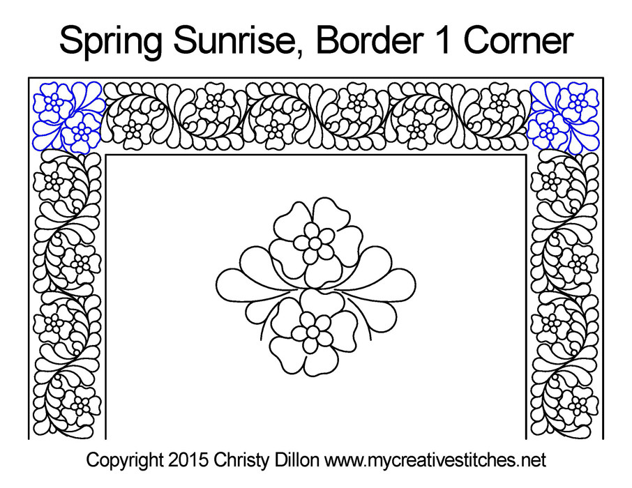 Spring Sunrise Border 3 - My Creative Stitches