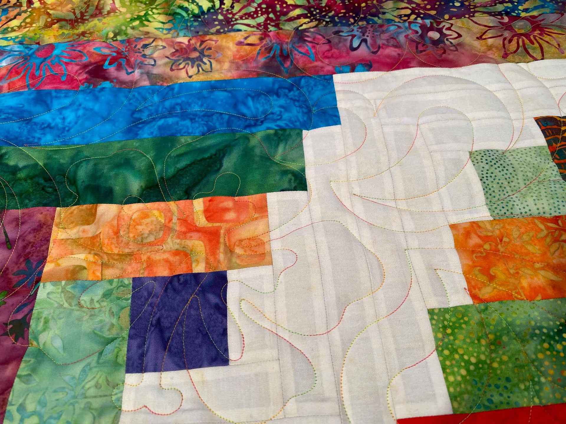 Computerized Quilting Pattern Hibiscus Hideaway Edge-to-Edge