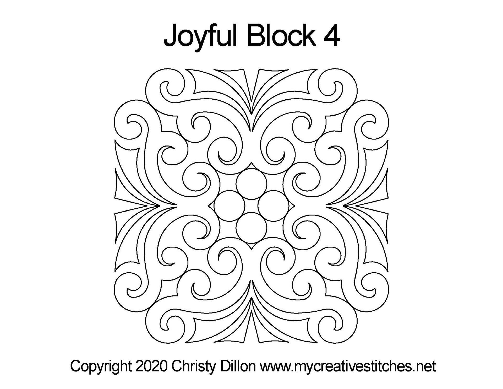 Computerized Quilting Pattern Joyful Set