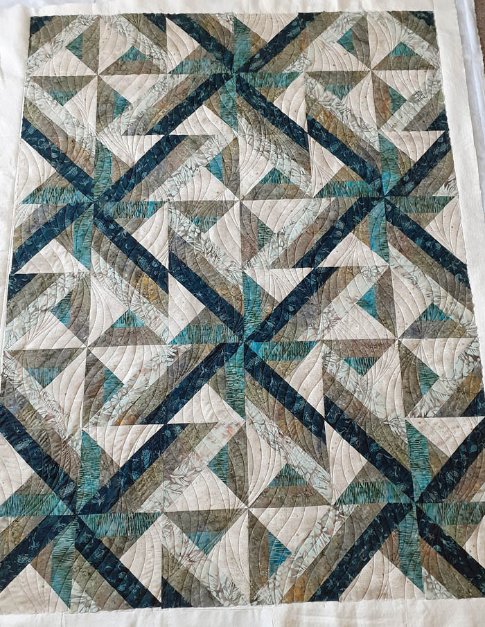 Computerized Quilting Pattern Ocean Waves Large Edge-to-Edge 1