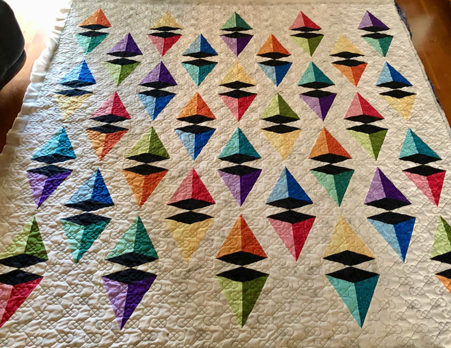Computerized Quilting Pattern Geometric Tangent Large Edge-to-Edge
