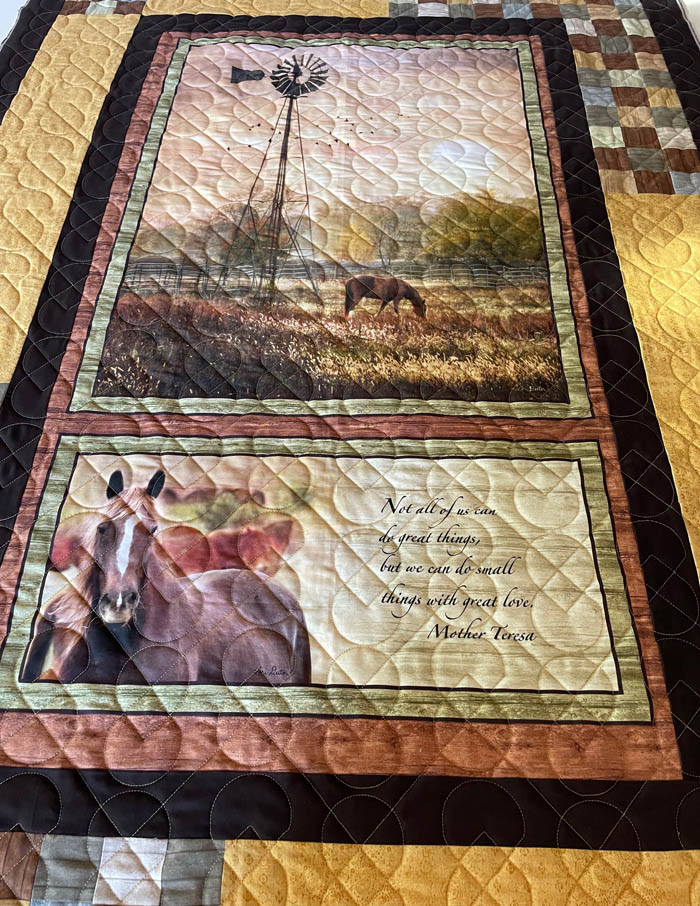 Computerized Quilting Pattern Geometric Tangent Large Edge-to-Edge