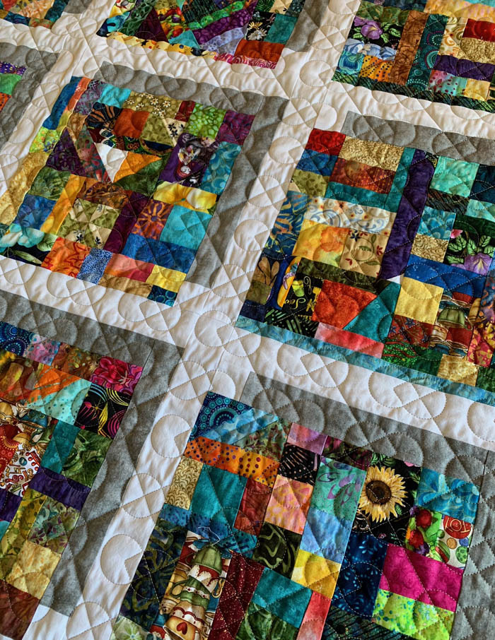 Computerized Quilting Pattern Geometric Tangent Large Edge-to-Edge