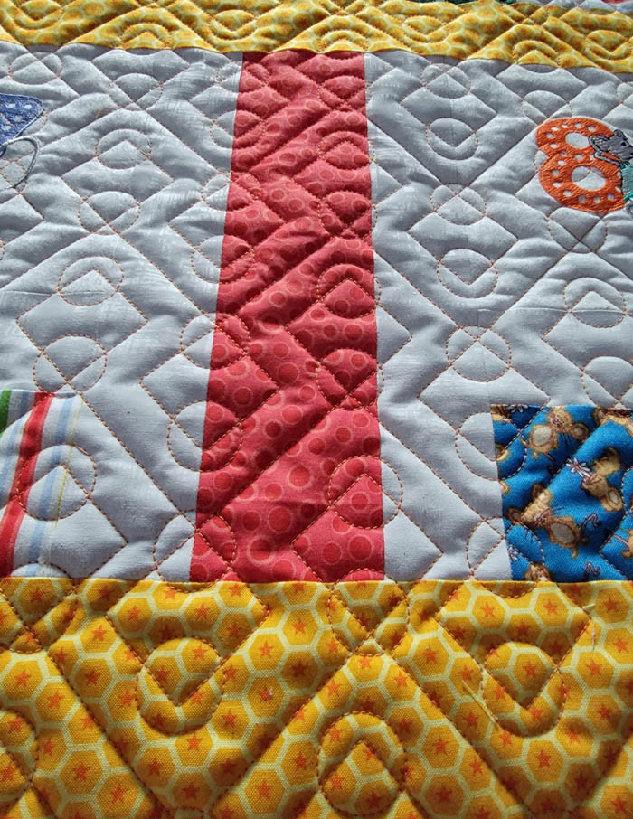 Computerized Quilting Pattern Geometric Tangent Edge-to-Edge 2