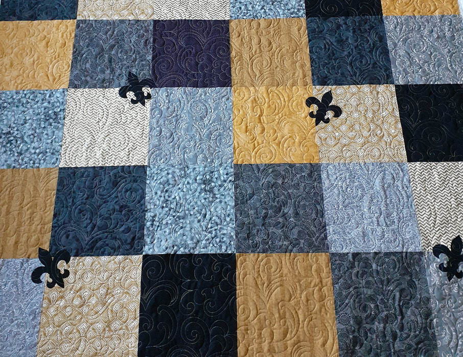 Computerized Quilting Pattern Snapdragon Mardi Gras Edge-to-Edge