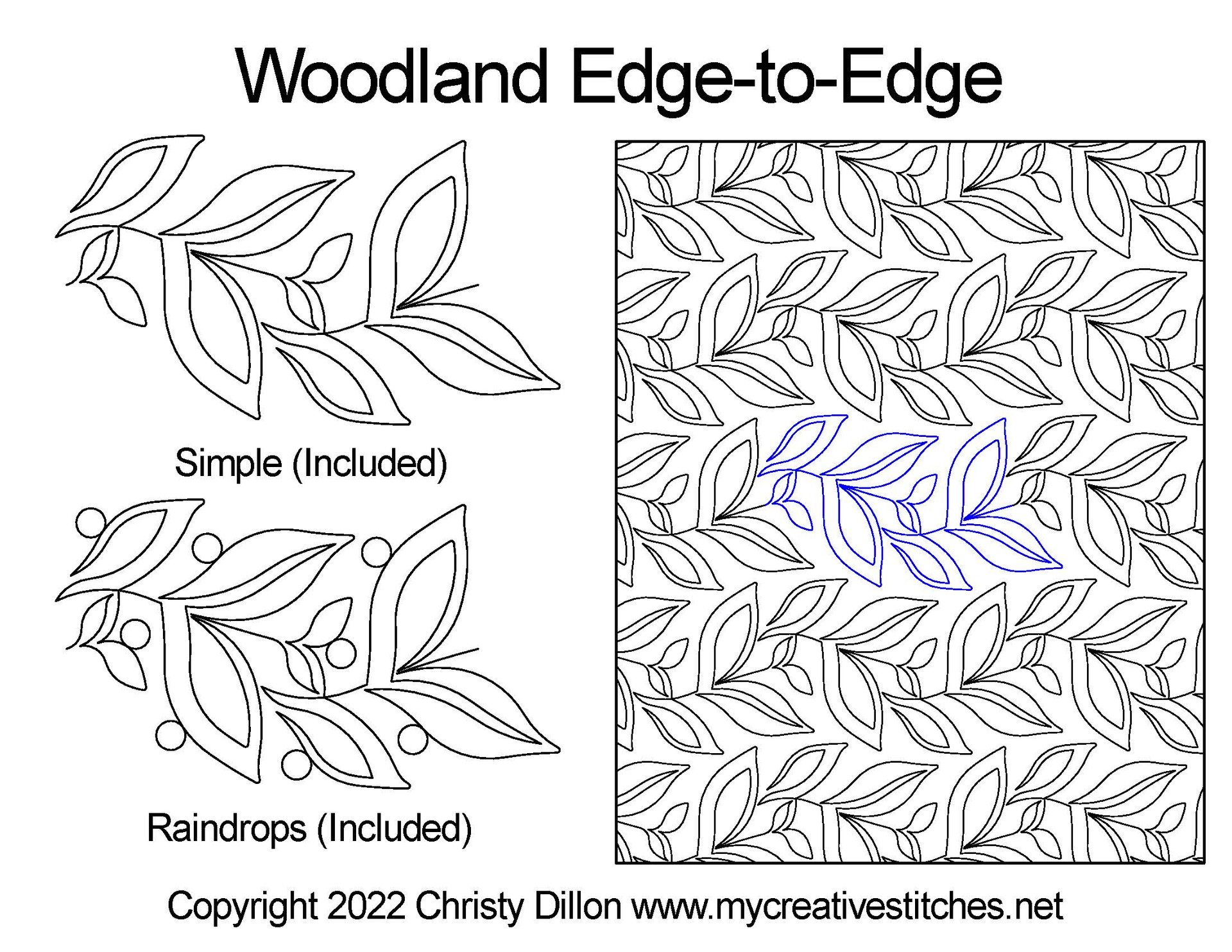 Computerized Quilting Woodland Edge-to-Edge