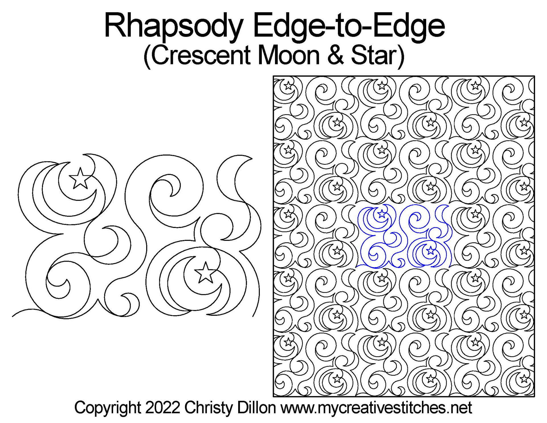 Computerized Quilting Rhapsody Edge-to-Edge Morning Star