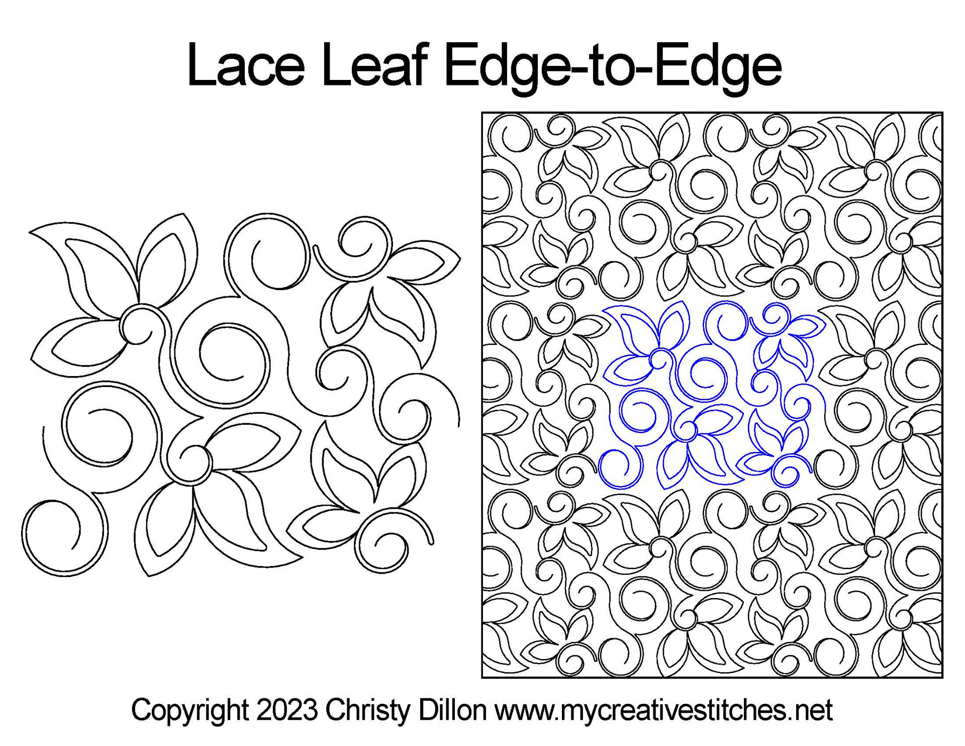 Leaf and Flower Edge-to-Edge - My Creative Stitches