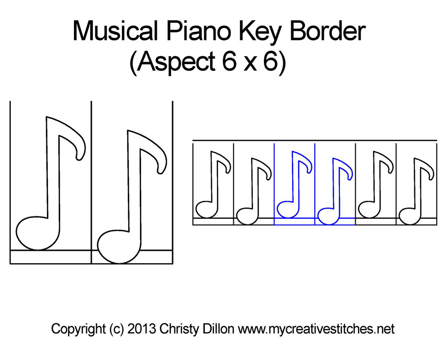 Piano Key Borders Set - My Creative Stitches