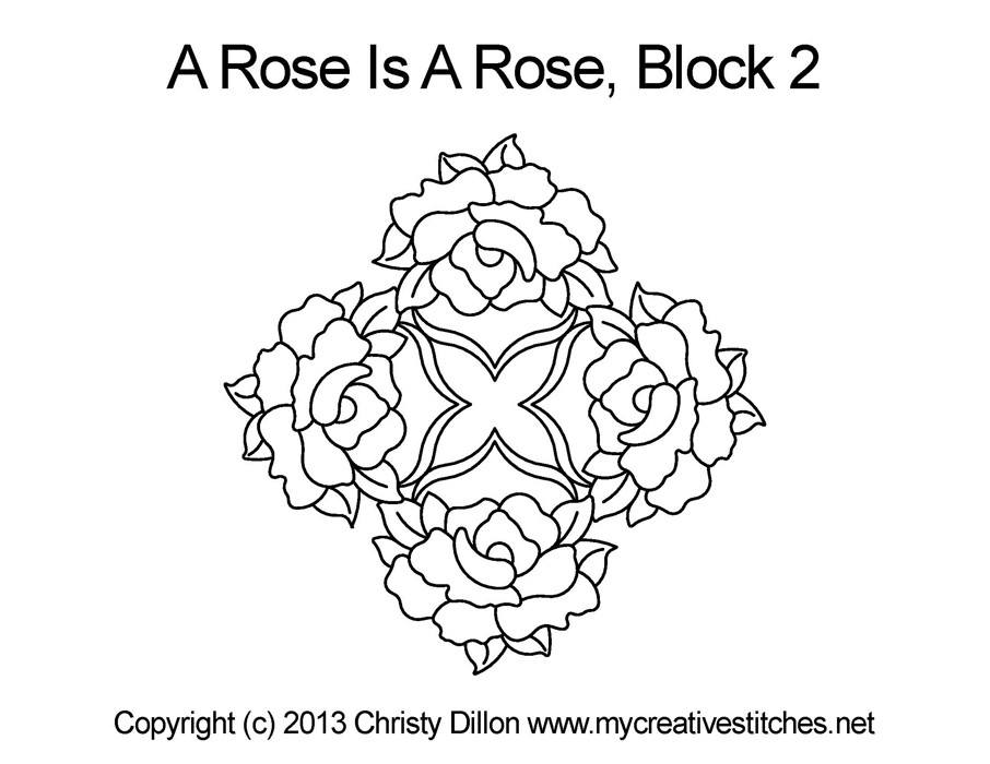 A Rose is a Rose Edge-to-Edge 2 - My Creative Stitches