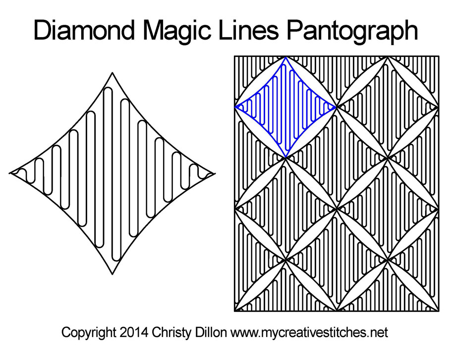 Computerized Quilting Diamond Magic Edge-to-Edge