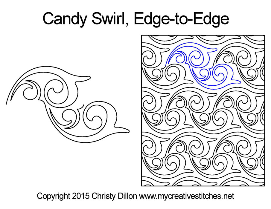 Sea Swril Ribbon | Computerized Quilting Designs