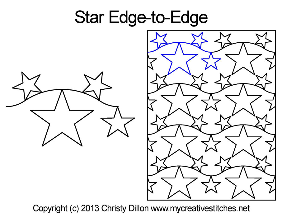 Shoot for the Stars | Edge to Edge Digital Quilting Patterns