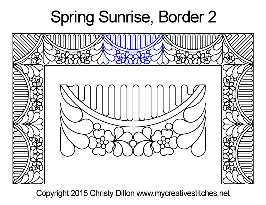 Spring Sunrise Border 3 - My Creative Stitches