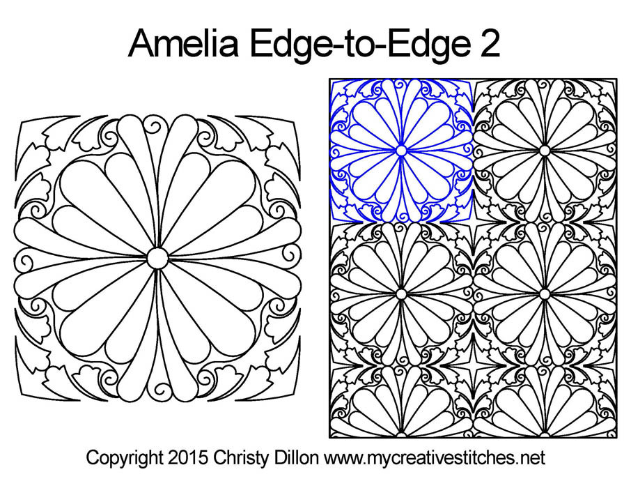 Square Feather Edge-to-Edge - My Creative Stitches
