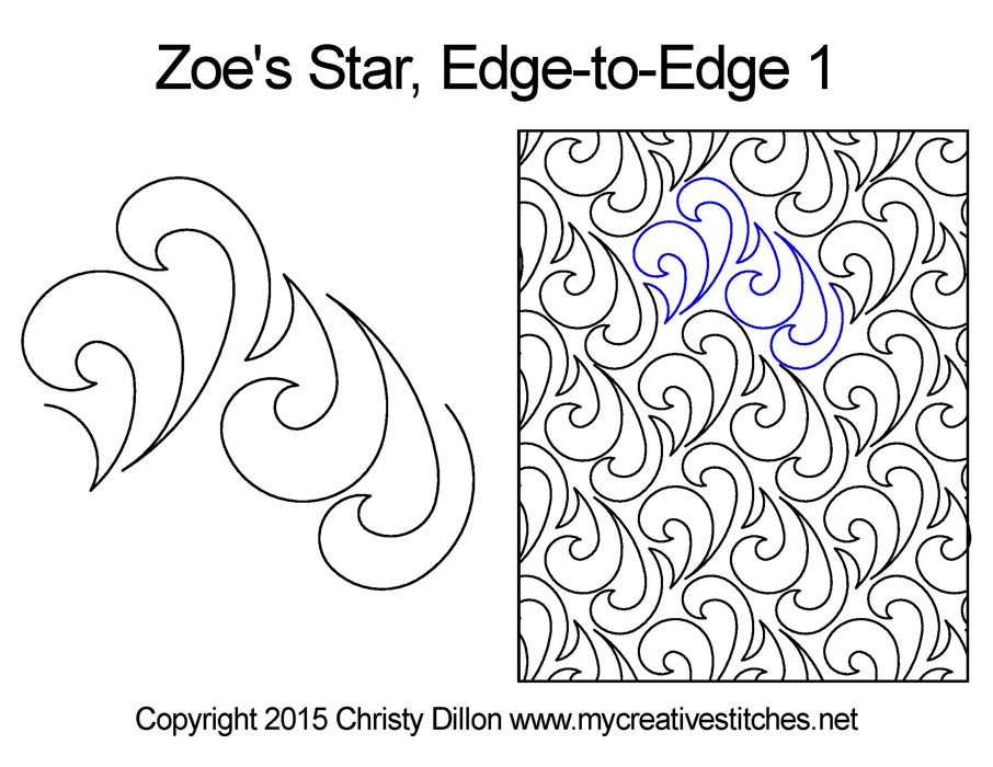 Star Swirl Edge-to-Edge 1 - My Creative Stitches