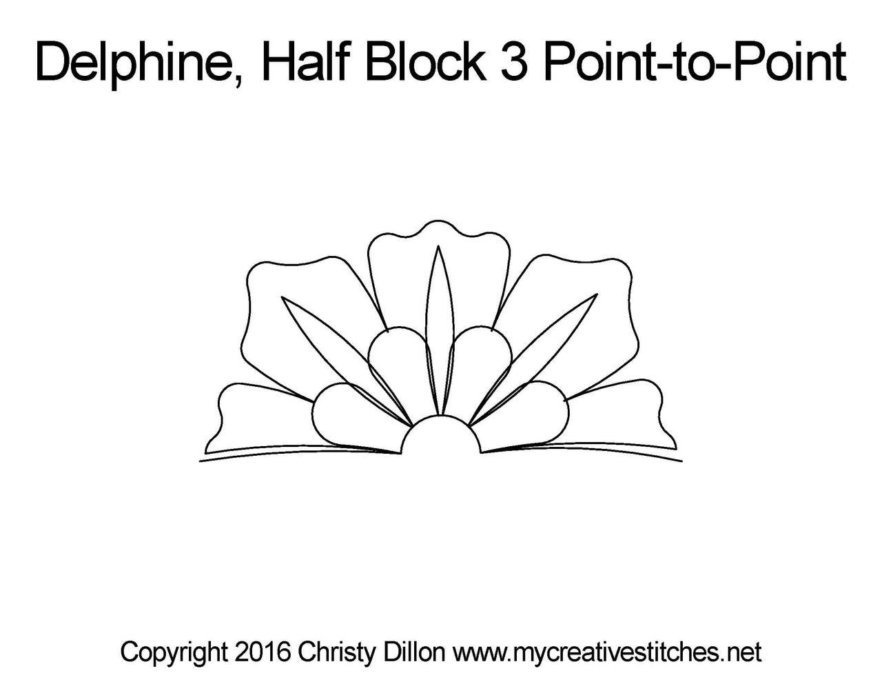 Delphine Half Block 4 - My Creative Stitches