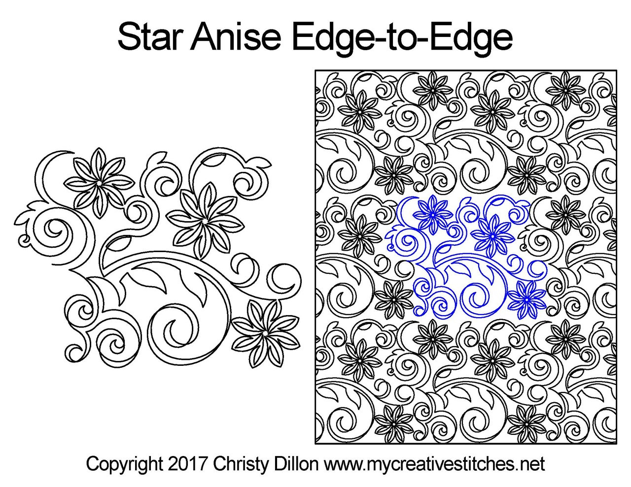 Shoot for the Stars | Edge to Edge Digital Quilting Patterns