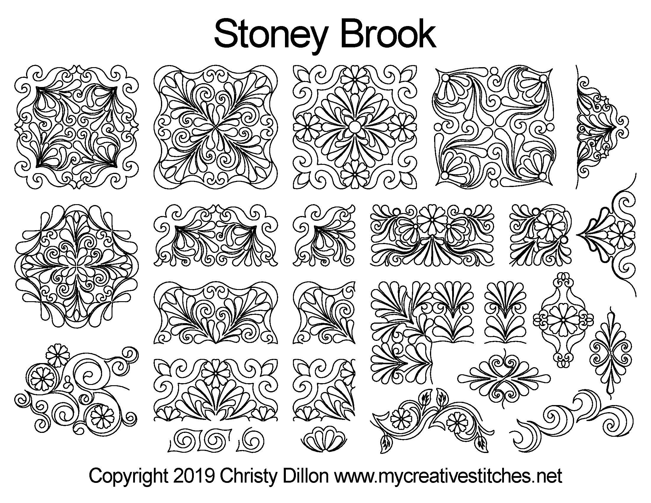 Computerized Quilting Pattern Edgewood Set