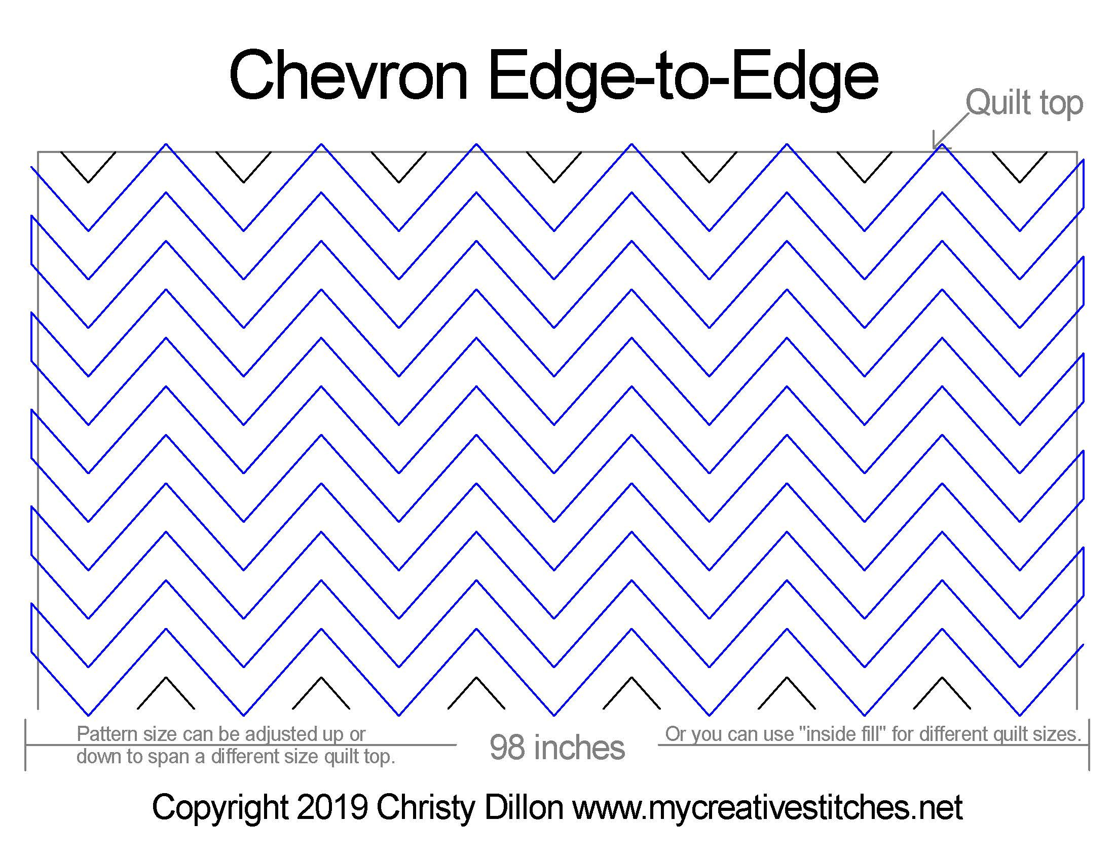 Chevron Feathers Edge-to-Edge