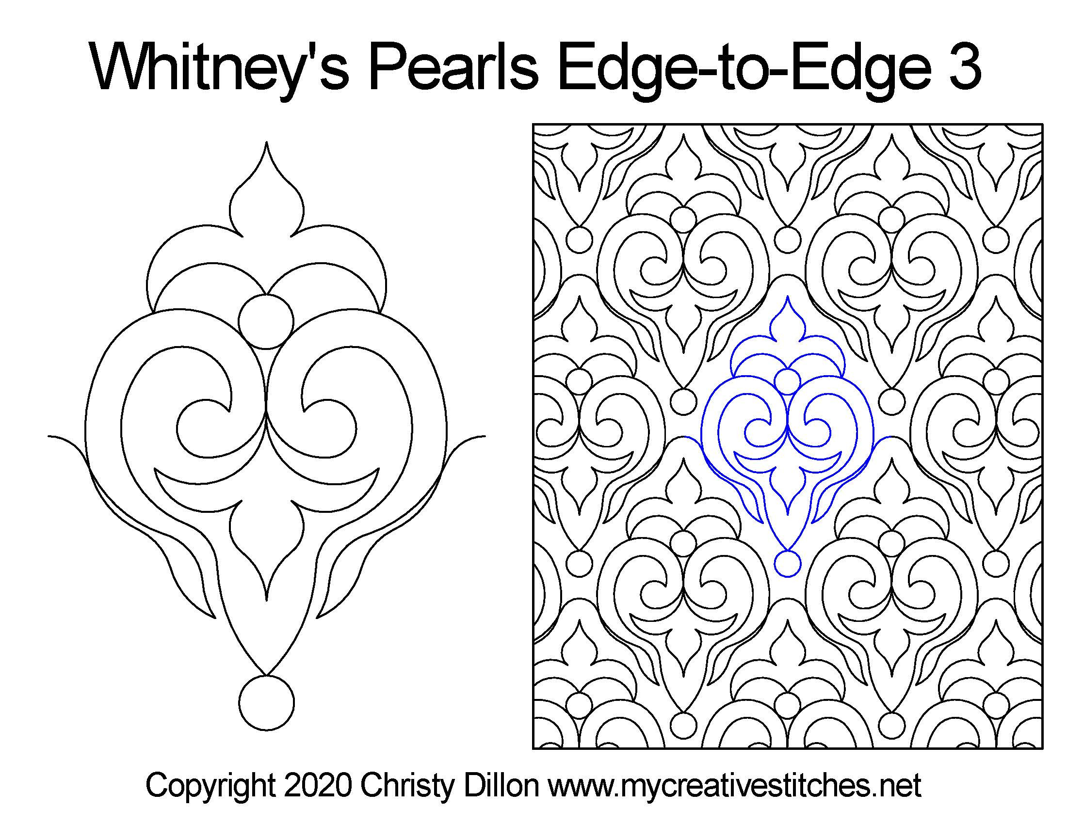 Sarah's Pearls Edge-to-Edge - My Creative Stitches