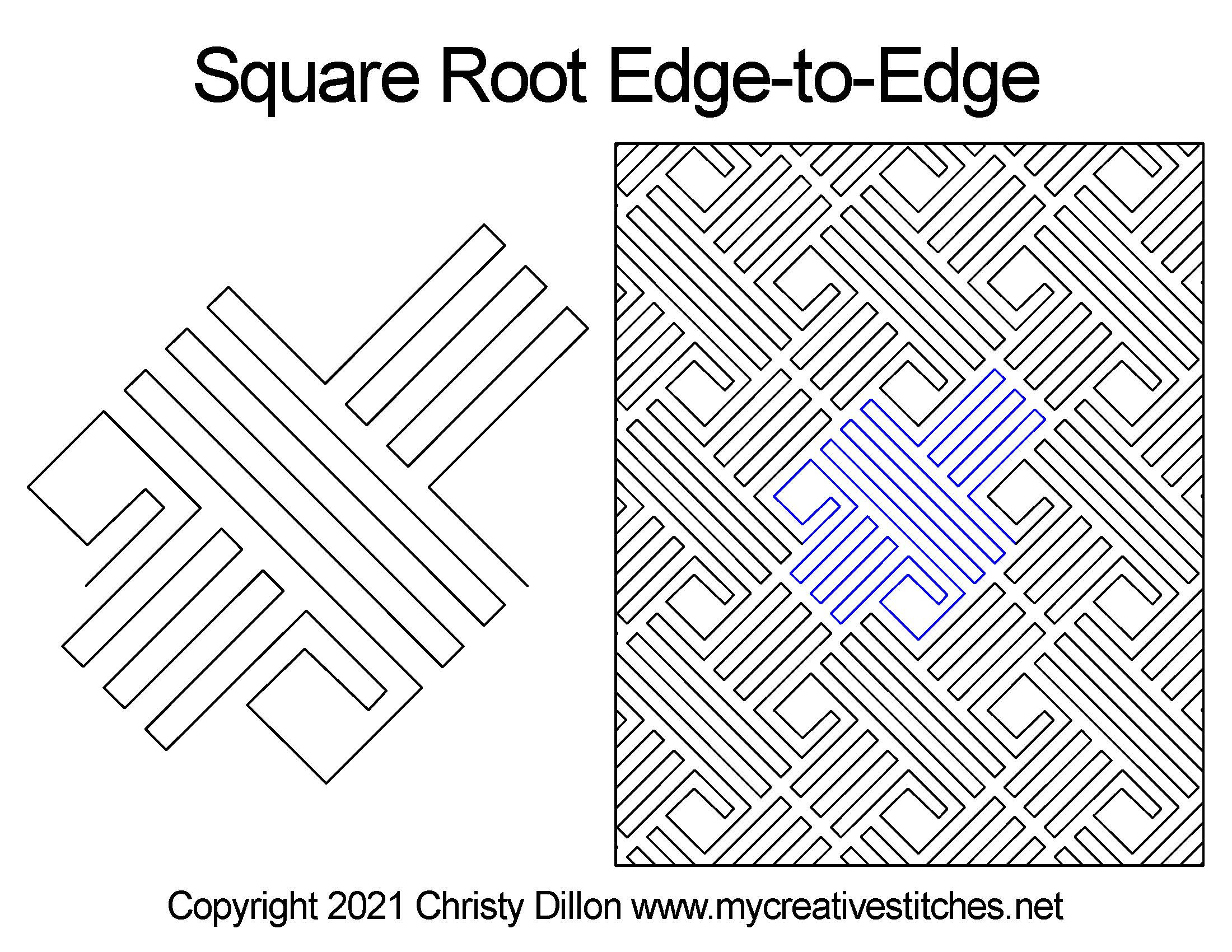 Computerized Quilting Pattern Joyful Edge-to-Edge