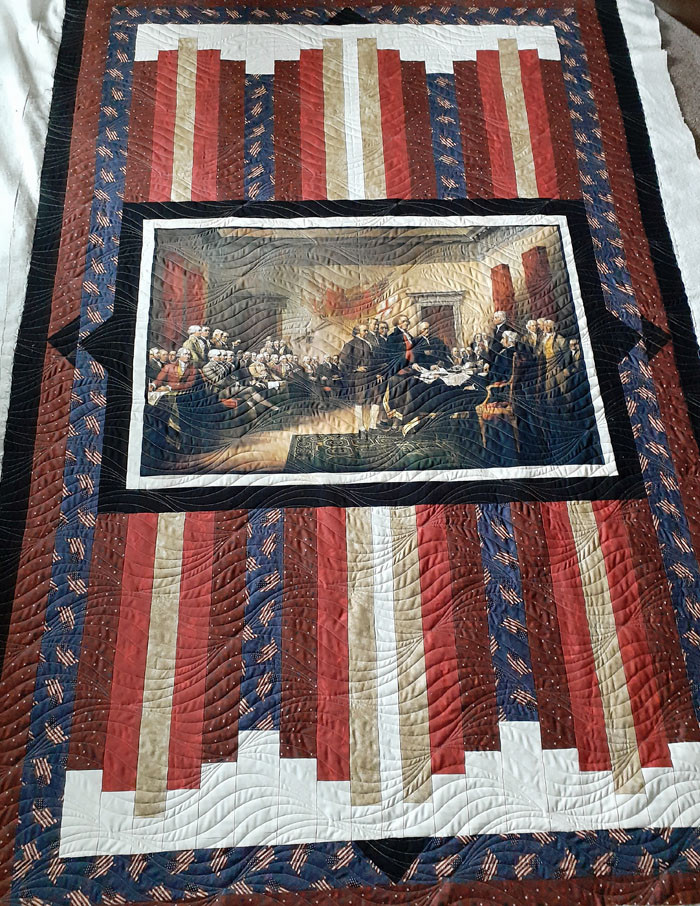 Computerized Quilting Pattern Ocean Waves Large Edge-to-Edge 1