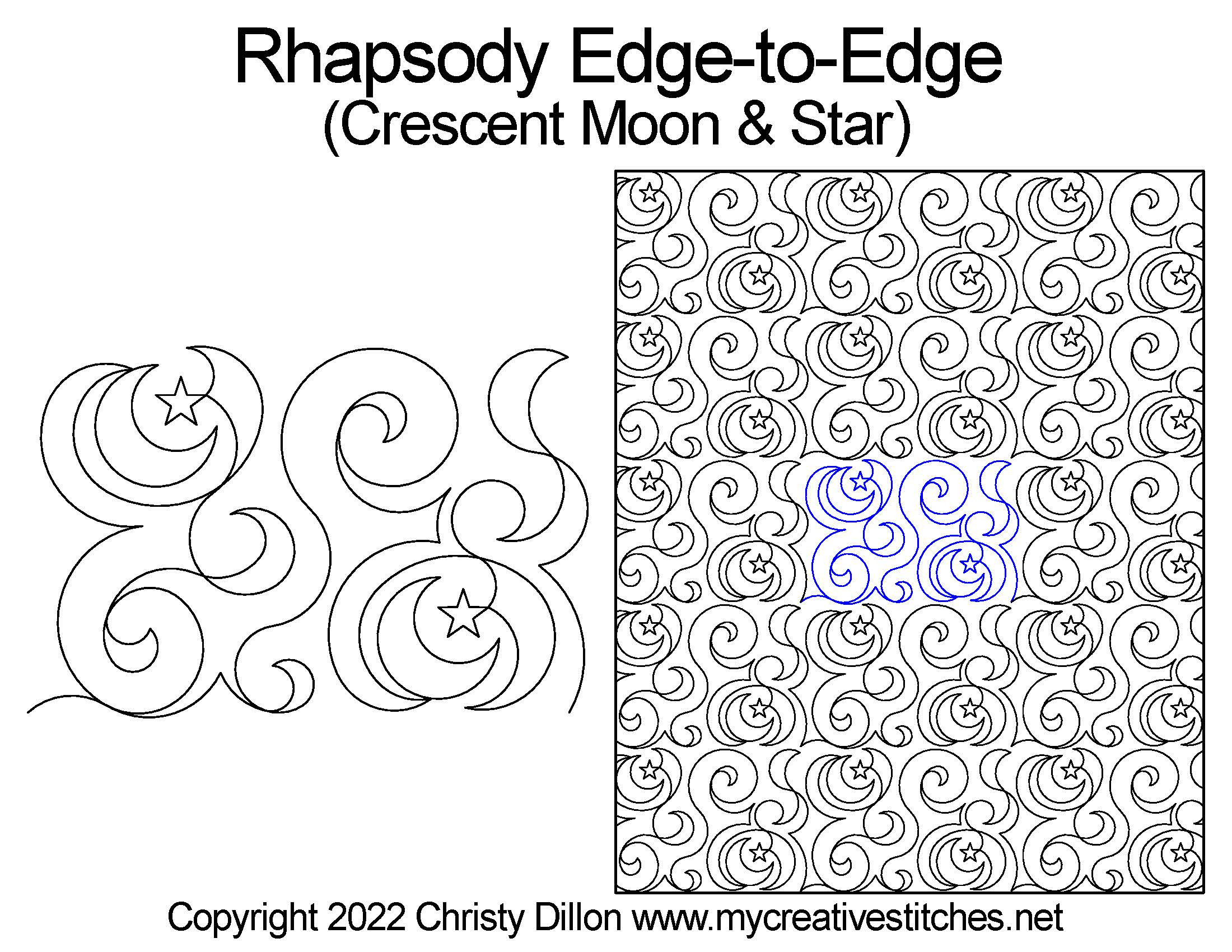Computerized Quilting Rhapsody Edge-to-Edge Morning Star